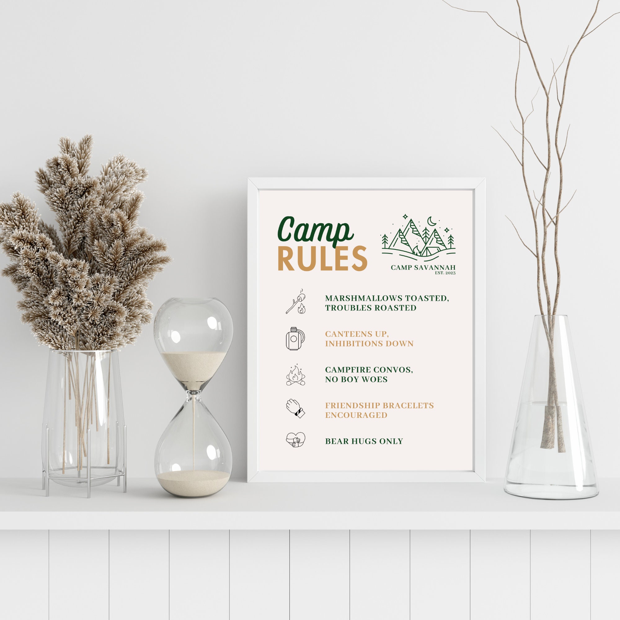 Bachelorette Camp Rules Template, Camping Rules Sign, Camp Bachelorette ...