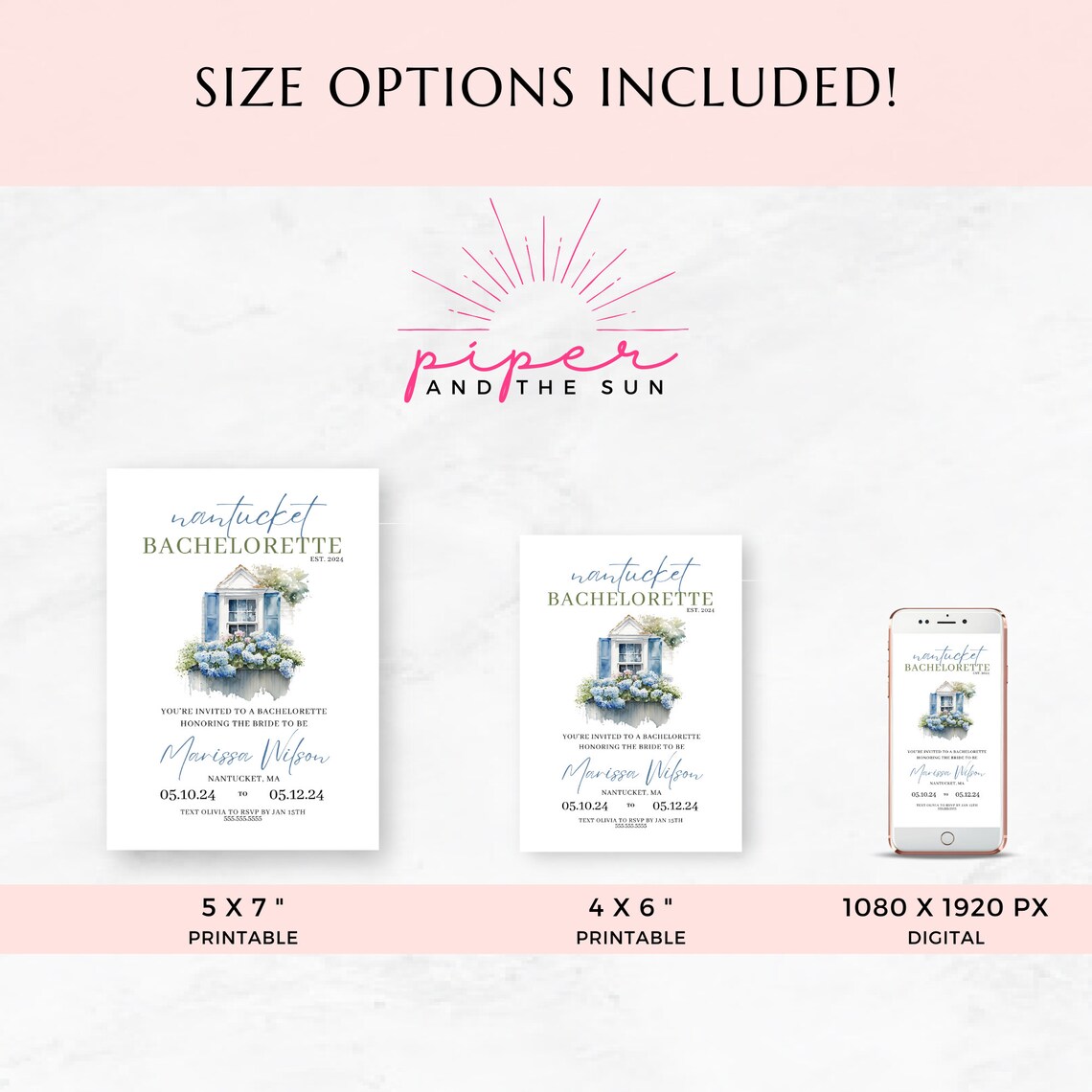 Nantucket Bachelorette Party Invitation, Coastal Bachelorette, Last ...