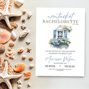 Nantucket Bachelorette Party Invitation, Coastal Bachelorette, Last ...