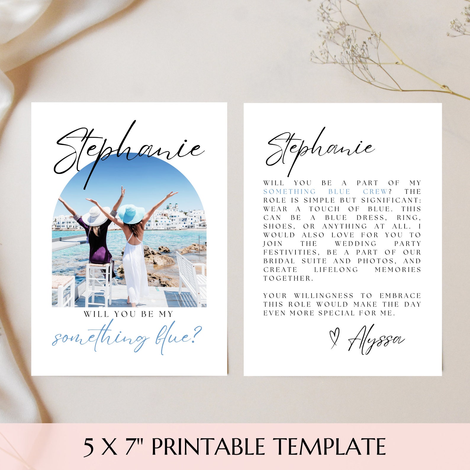 Something Blue Crew Proposal Card, Will You Be My Something Blue ...