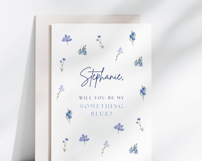 Something Blue Proposal Card - Etsy Canada