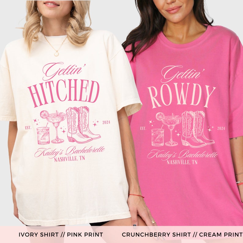 Getting Hitched Getting Rowdy Shirt Country Themed Bachelorette ...