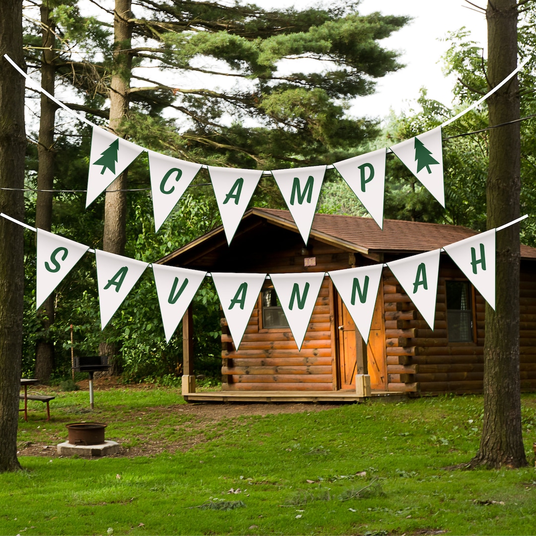 Camp Bachelorette Banner Printable Template, Bunting Camp Bachelorette ...