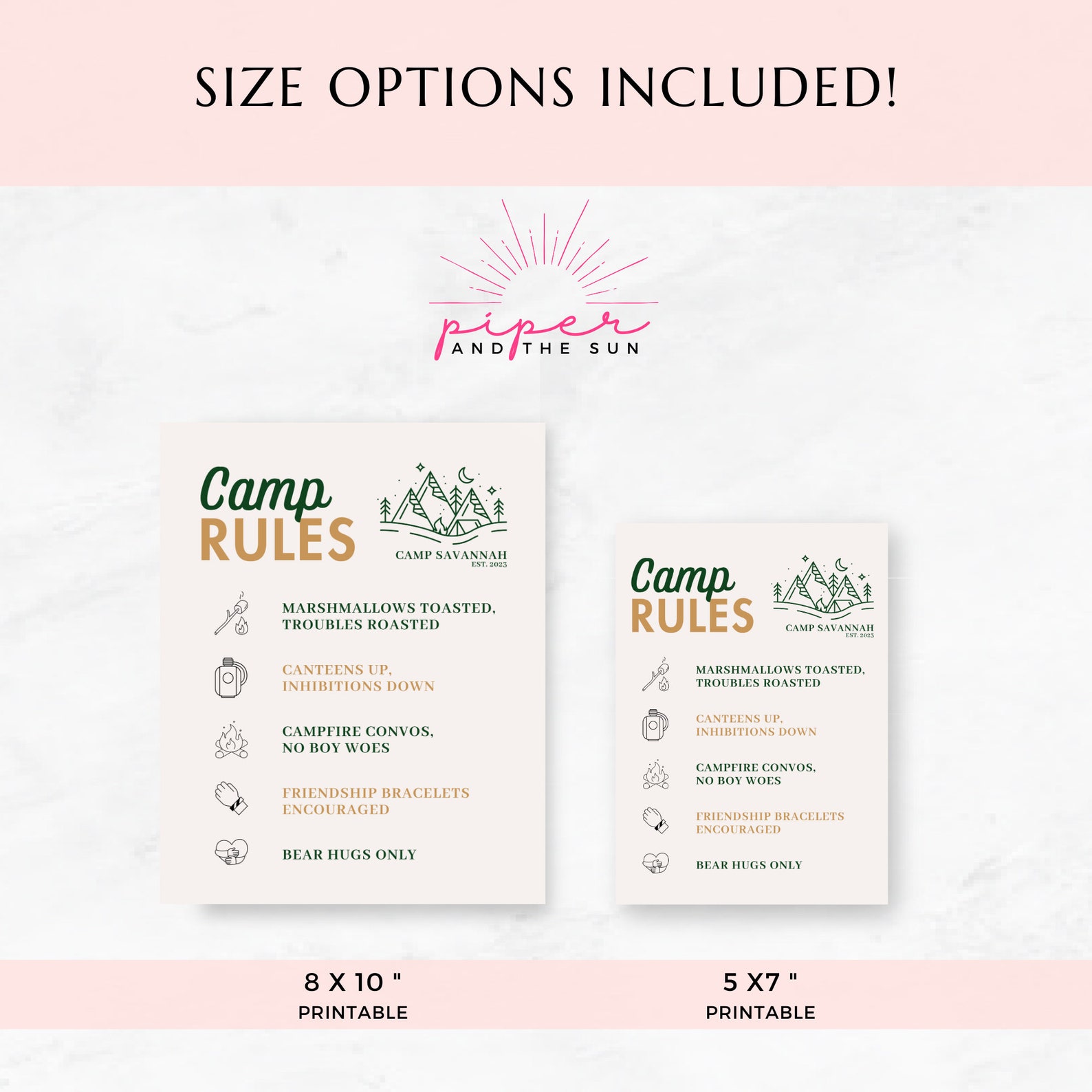 Bachelorette Camp Rules Template, Camping Rules Sign, Camp Bachelorette ...