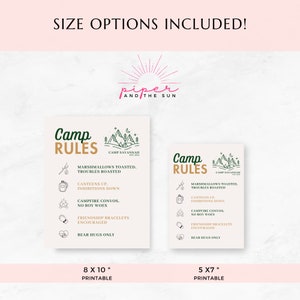 Bachelorette Camp Rules Template, Camping Rules Sign, Camp Bachelorette ...