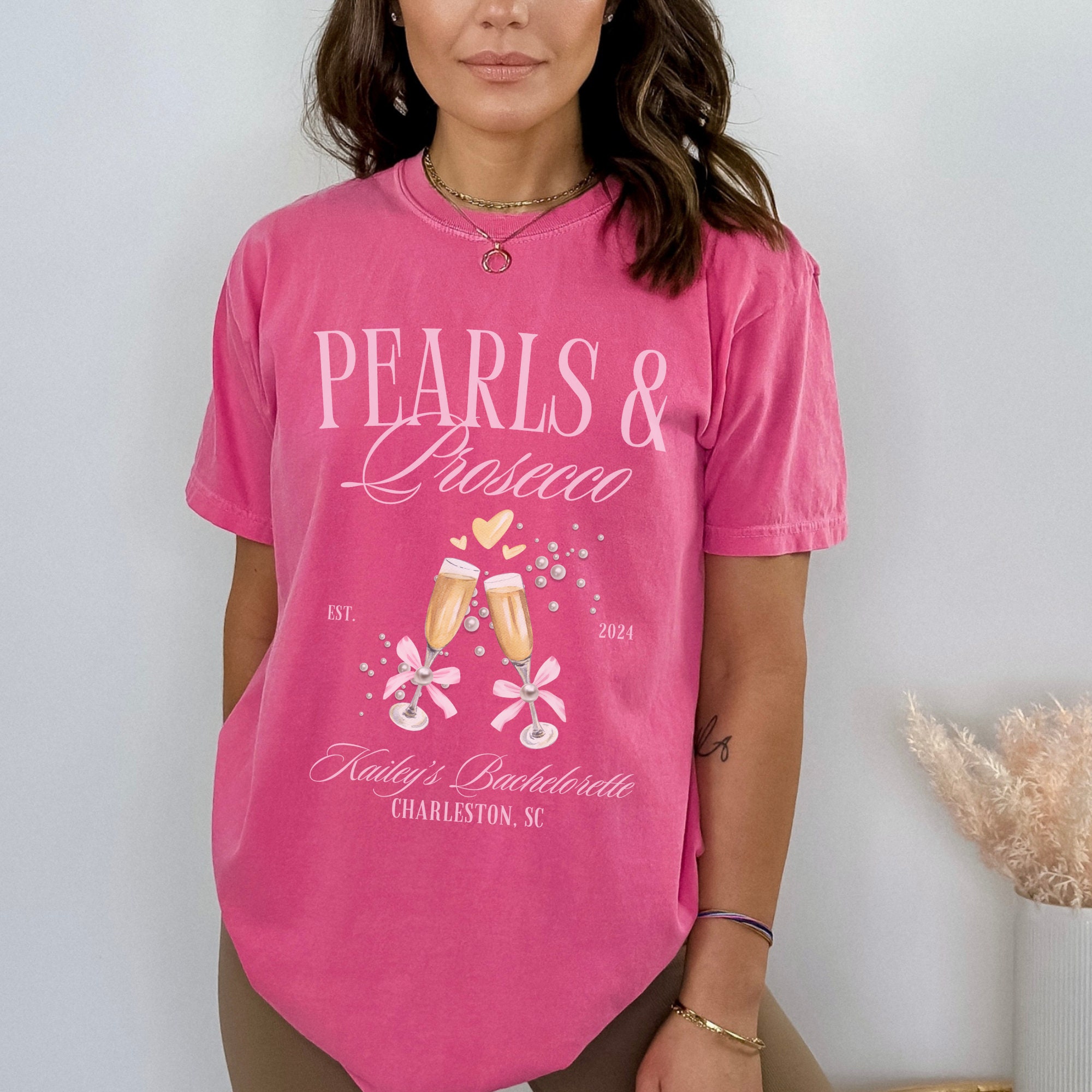Pearls and Prosecco Bachelorette Shirt, Pearls and Prosecco Theme ...