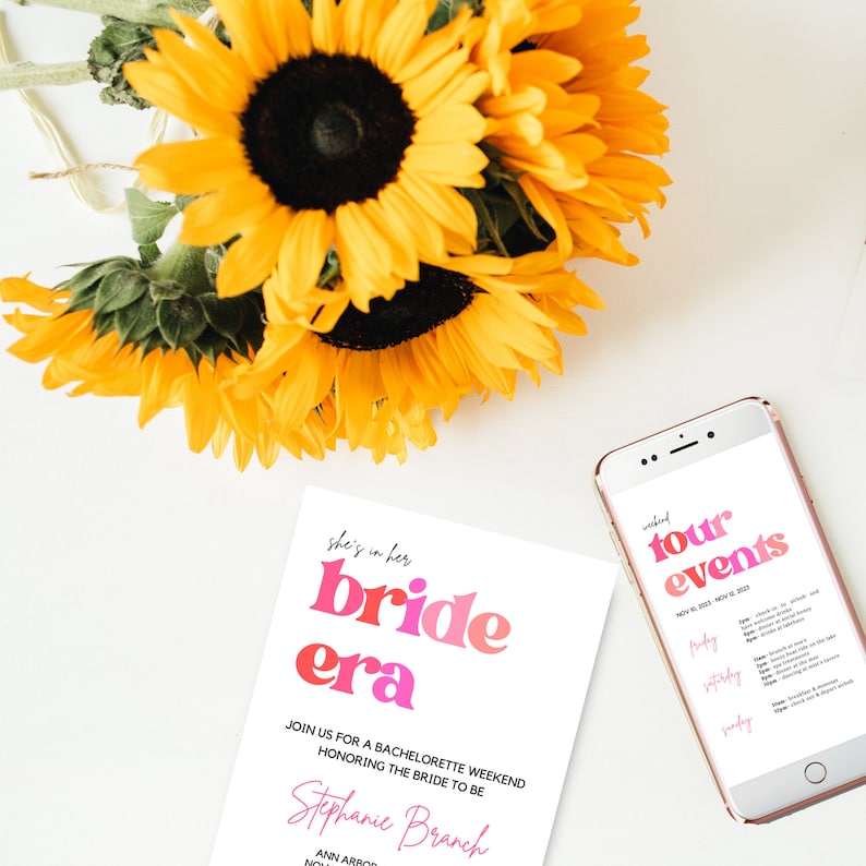 Bride Era Bachelorette Invite, Bachelorette Eras Theme, in My Bride Era ...
