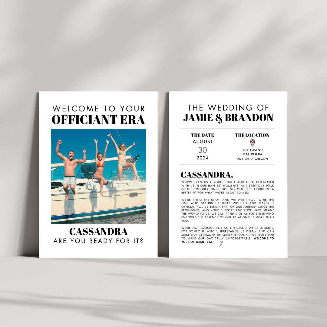 Wedding Officiant Era Proposal Template, Welcome to Your Officiant Era ...