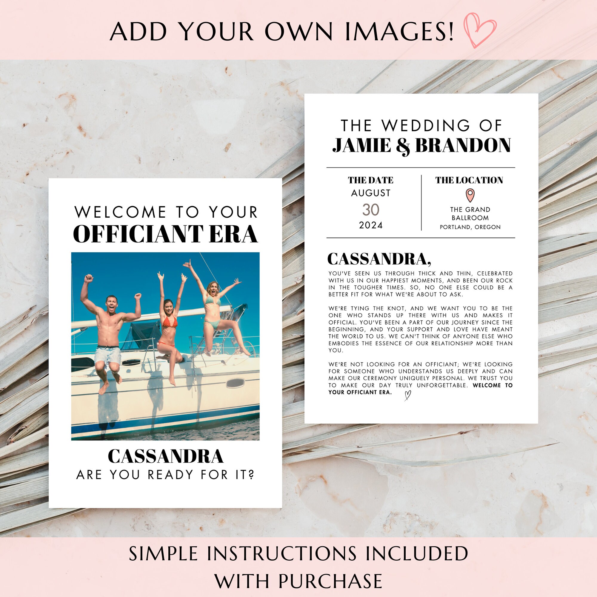 Wedding Officiant Era Proposal Template, Welcome to Your Officiant Era ...