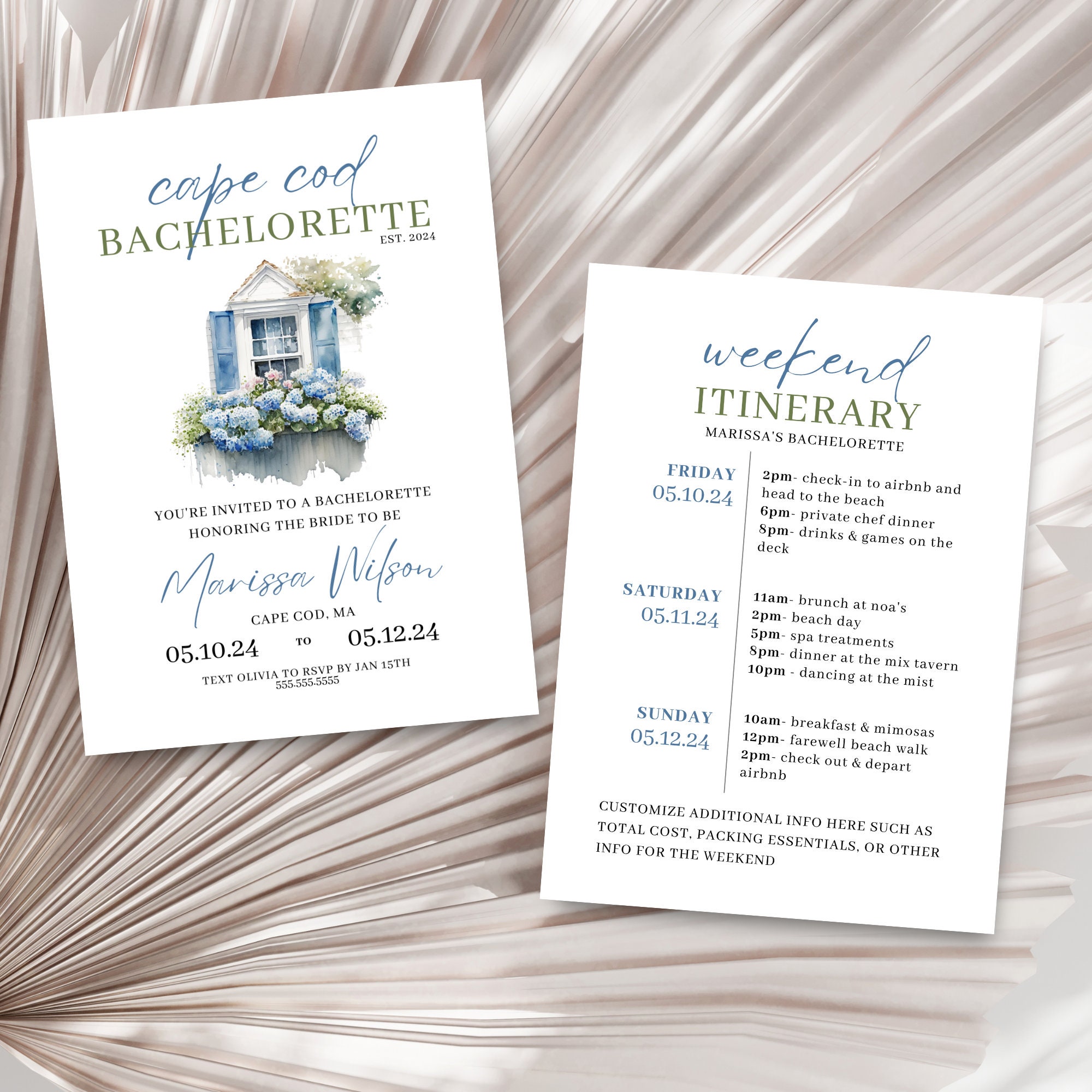 Cape Cod Bachelorette Party Invitation, Coastal Bachelorette, Last ...