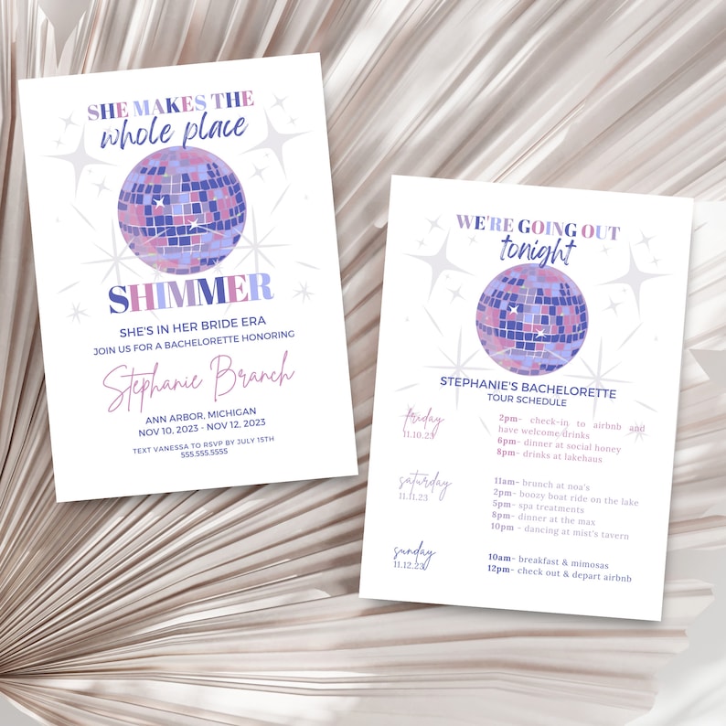Bride Era Invitation, Bachelorette Eras Theme, in My Bride Era, Engaged ...