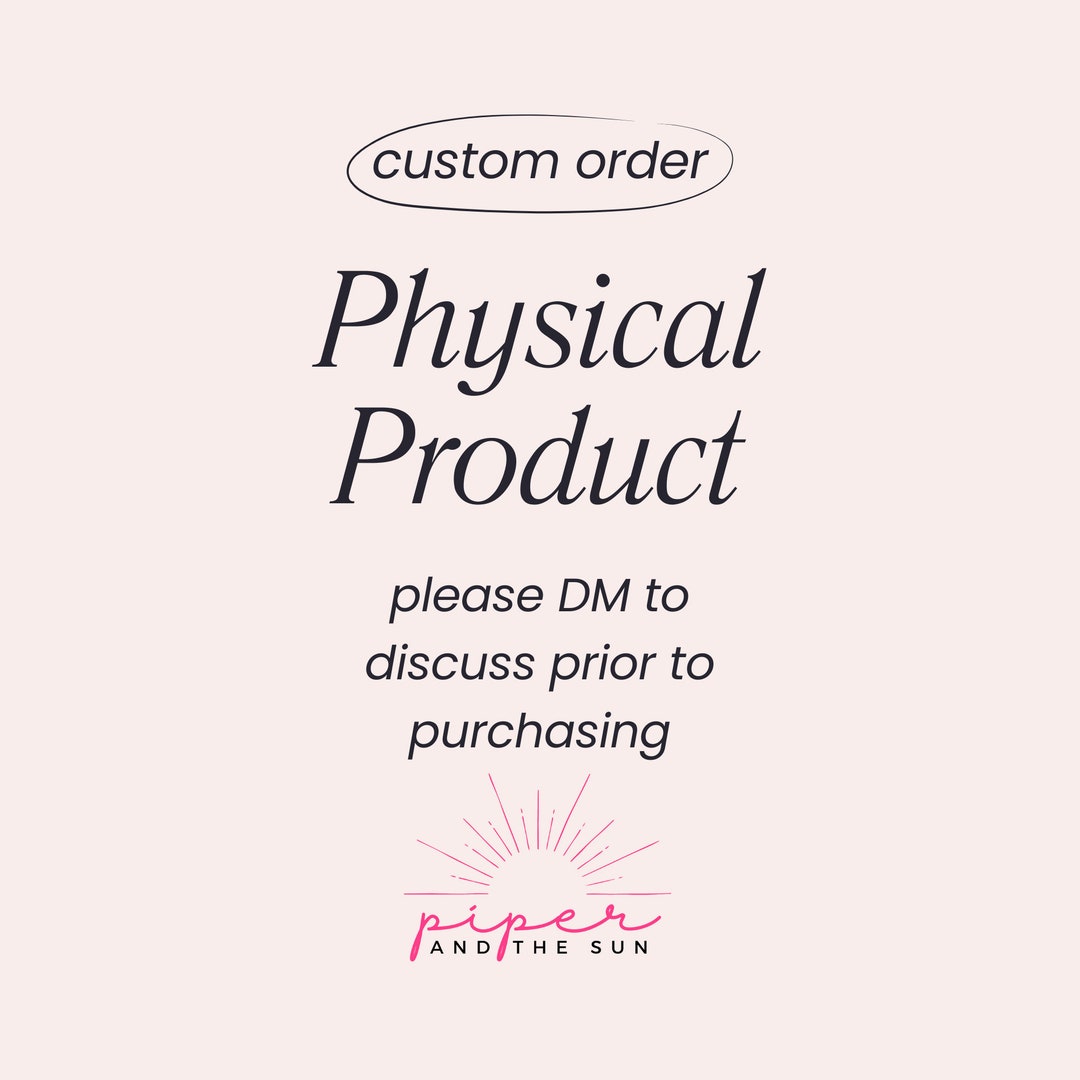 Physical Product Custom Order - Please DM to Discuss Prior to ...