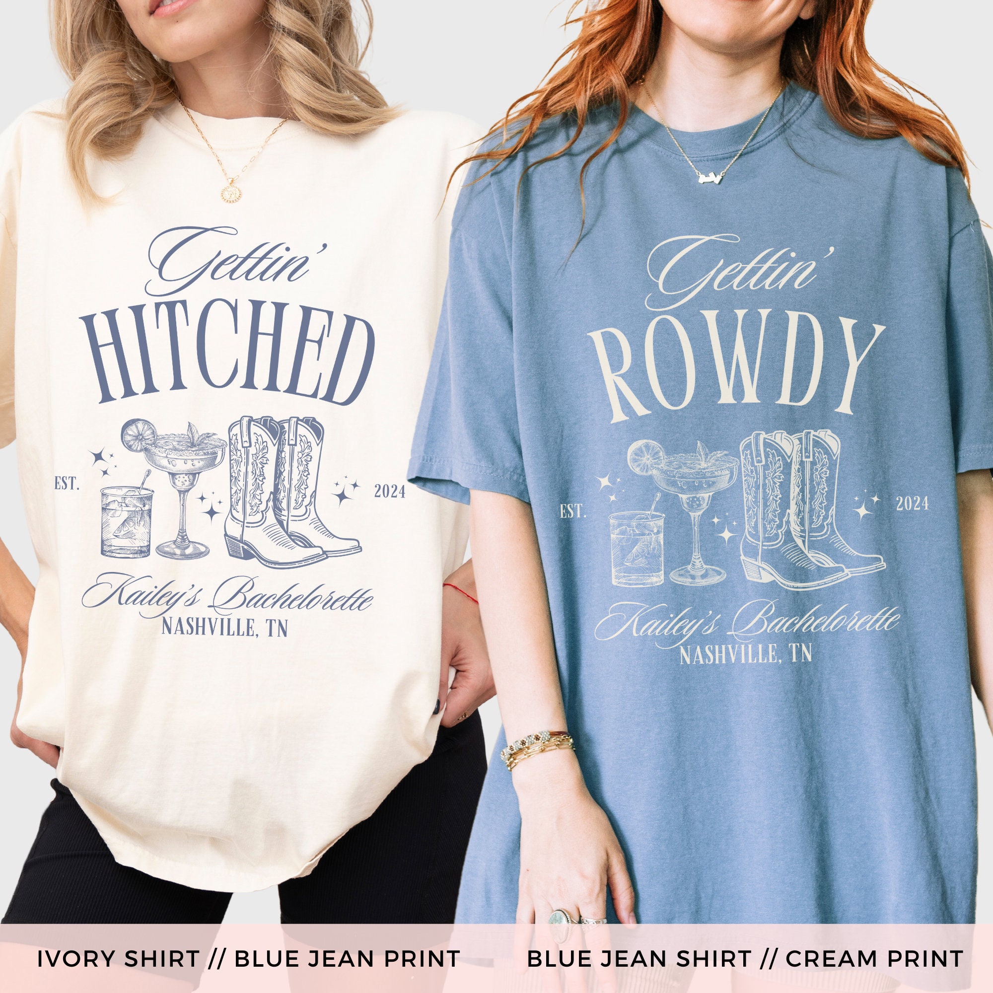 Getting Hitched Getting Rowdy Shirt Country Themed Bachelorette ...