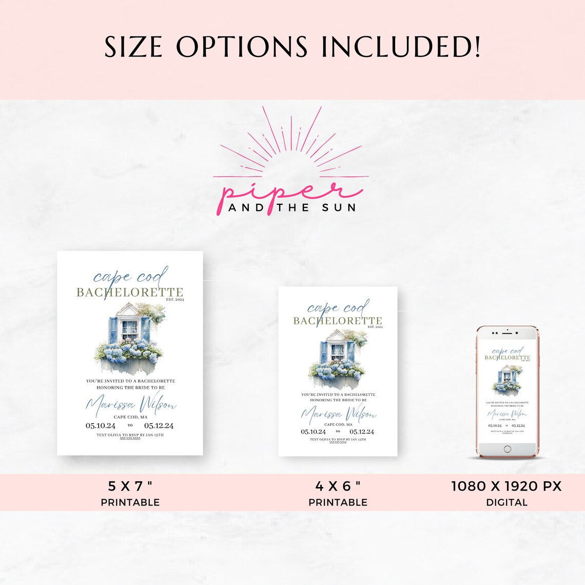 Cape Cod Bachelorette Party Invitation, Coastal Bachelorette, Last ...