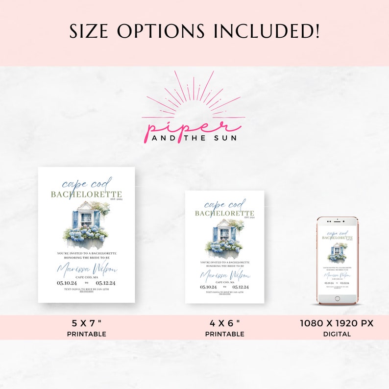 Cape Cod Bachelorette Party Invitation, Coastal Bachelorette, Last ...