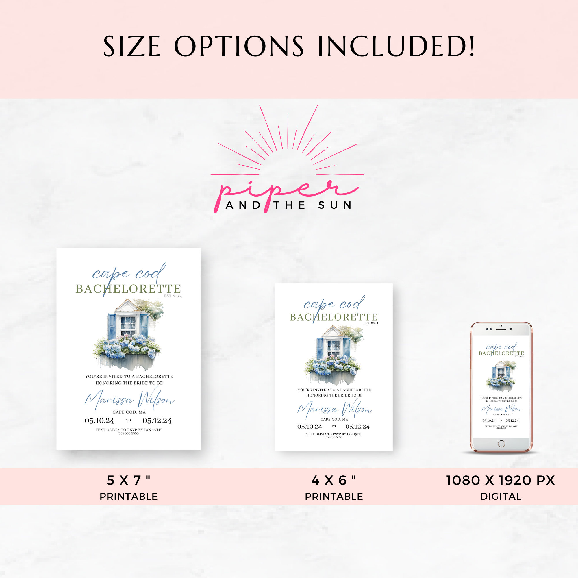 Cape Cod Bachelorette Party Invitation, Coastal Bachelorette, Last ...