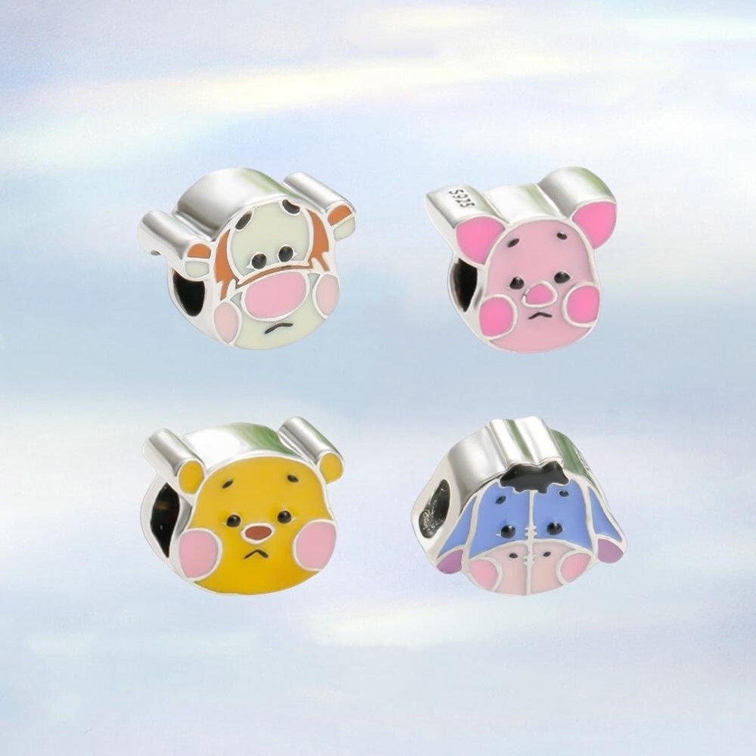 Winnie the Pooh Tigger Piglet Bear Eeyore Charms Genuine S925 Sterling ...