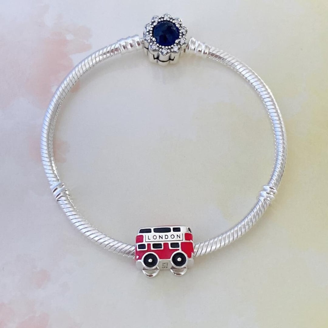 London Bus Charm • Genuine S925 Sterling Silver Charm for Bracelet ...