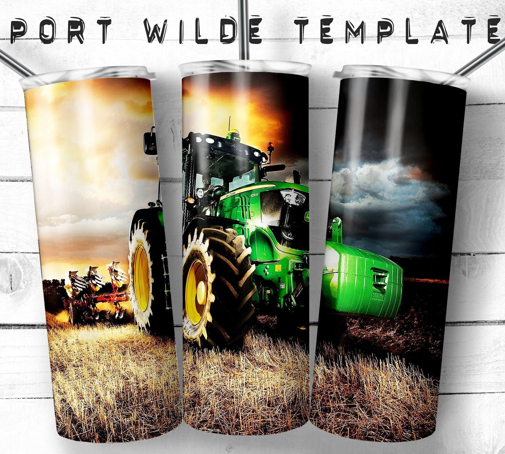 Farm Tractor 20oz Skinny Tumbler Wrap (digital Download) - Etsy