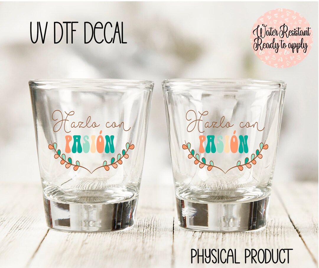 Spanish UVDTF Decal Uvdtf Sticker for Shot Glasses UV DTF - Etsy