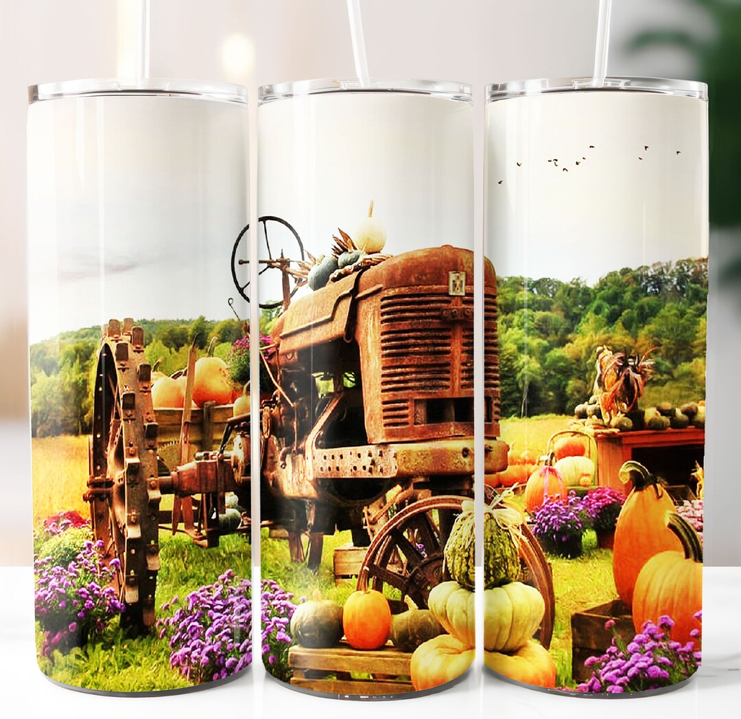 Farm Tractor Tumbler, Farm Tumbler Wrap, Tractor Tumbler Wrap, Tractor ...