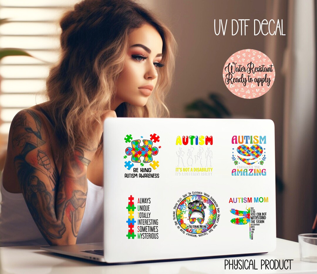 Autism UVDTF Decal Uvdtf Autism Stickers UVDTF Transfers - Etsy