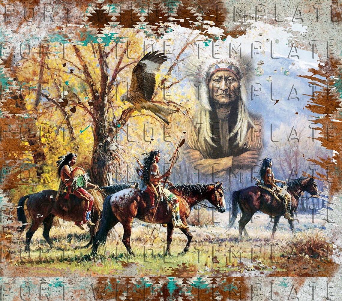 Native American Warrior Native Digital Wrap Native Family - Etsy