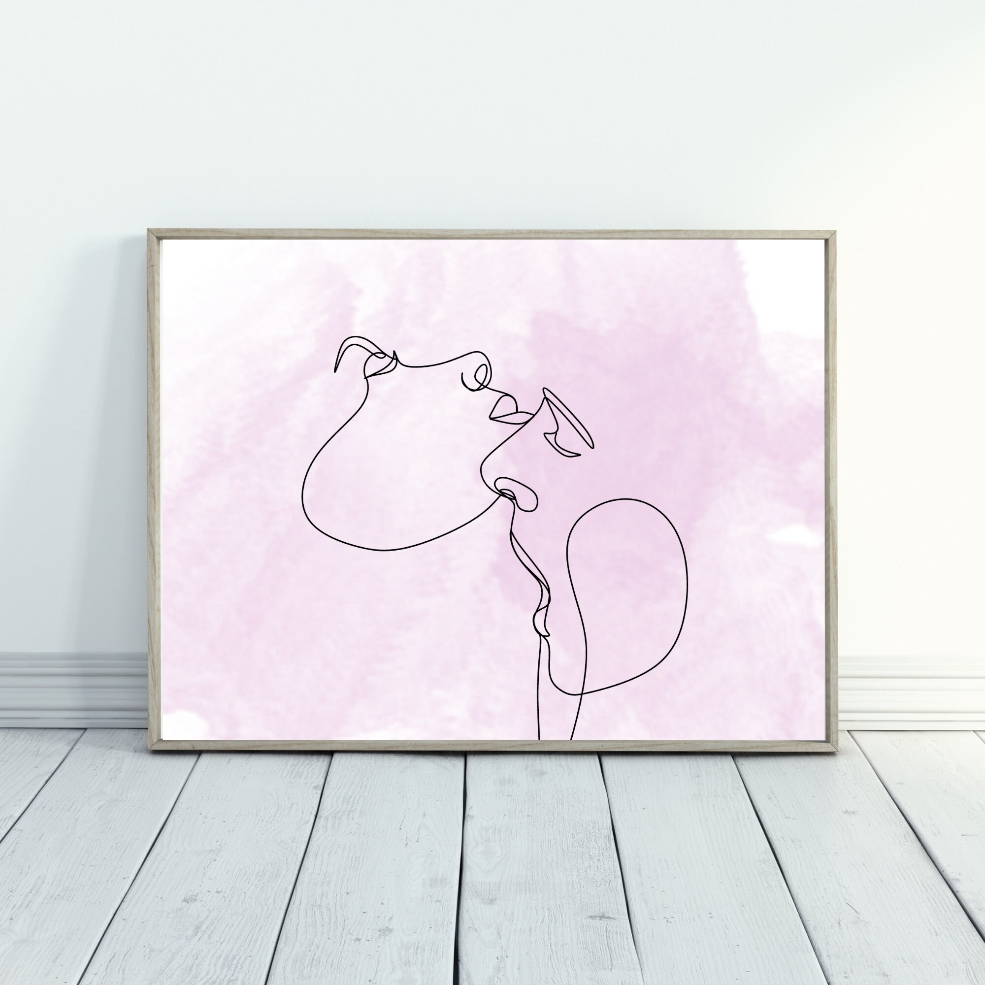 Couples Embrace Line Art / One Line Drawing / Couple Line Art ...