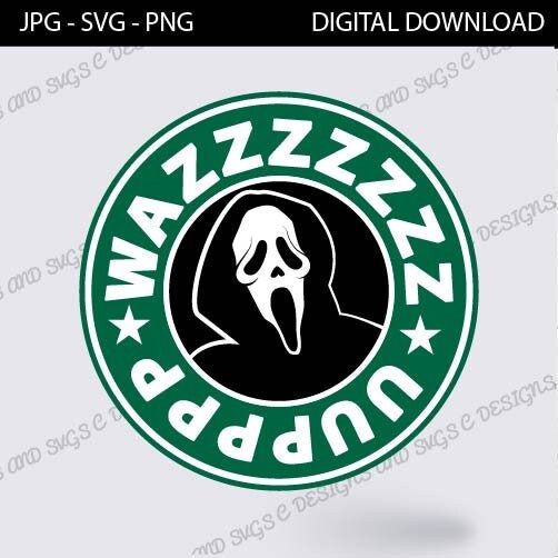 Halloween Starbucks Ghostface SVG Scream, Scary Movie - Etsy