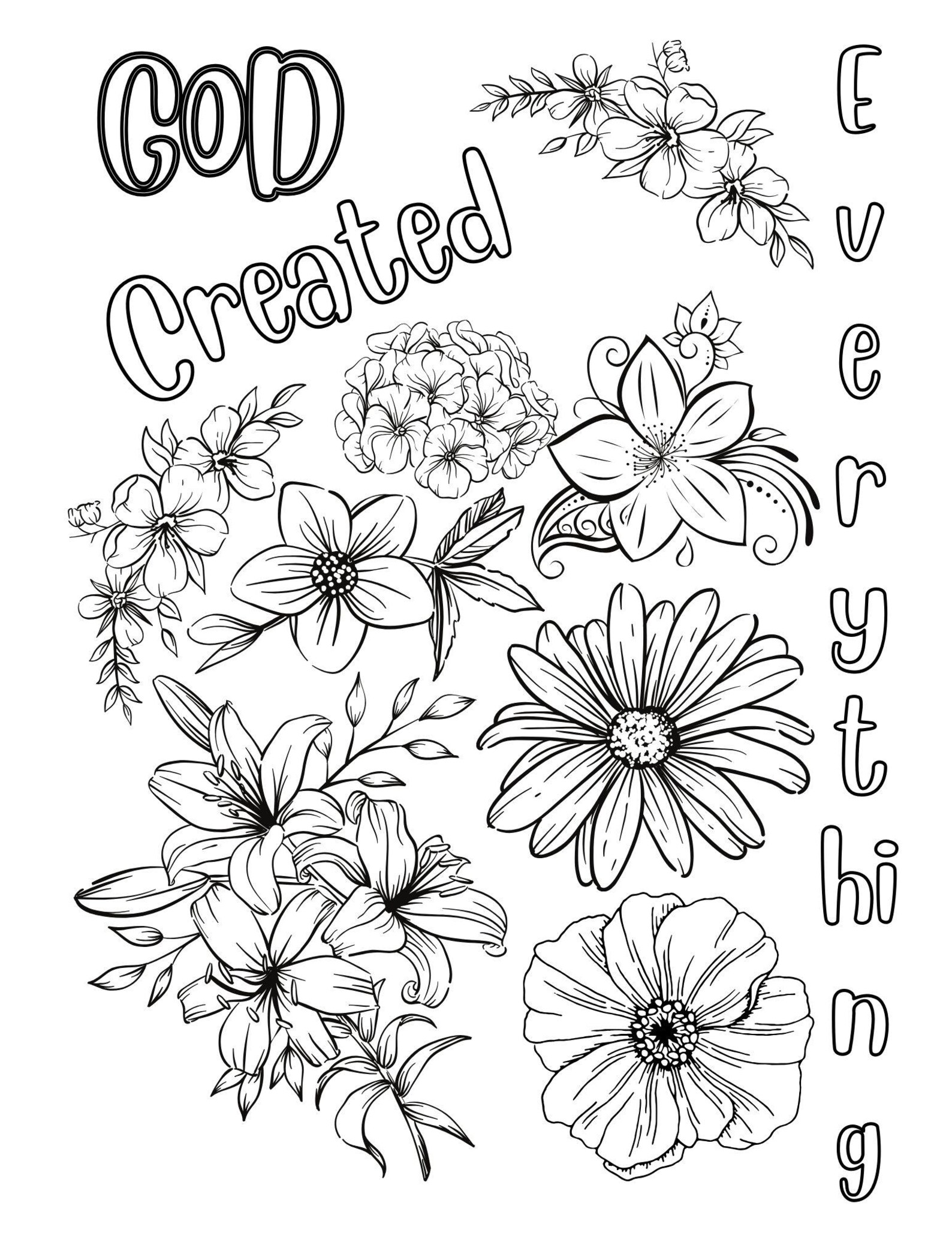Bible Verse and Inspirational Quote Coloring Book - 13 Printable Pages ...