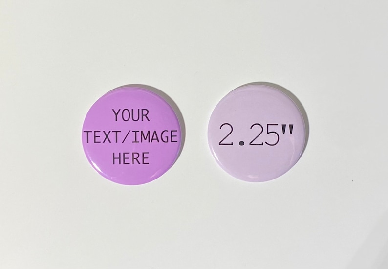 CUSTOM BUTTON PIN 2.25 Full Color Customized Personalized Button Pin - Etsy