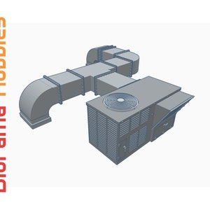 HVAC Kit 2 Air Ducts & Air Conditioner HO Scale 1:87 - Etsy