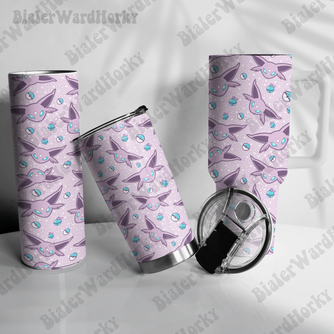 Espeon Mystic Emote Tumbler Funny Evolution Anime Tumbler 20oz 30oz ...