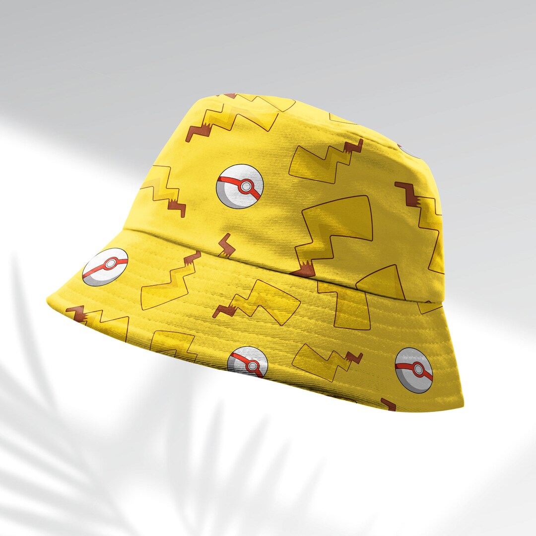 Pikachu Tail Bucket Hat Electric Type Shirt Unisex Hat Pikachu Hat ...
