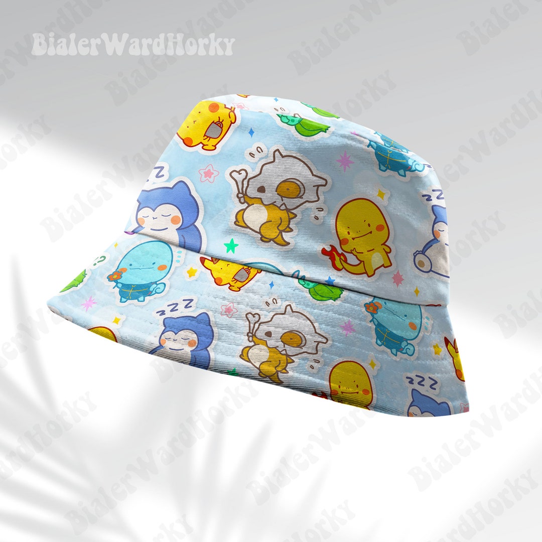 Iconic Characters Bucket Hat Funny Hat Evolution Bucket Cute Hat Anime ...
