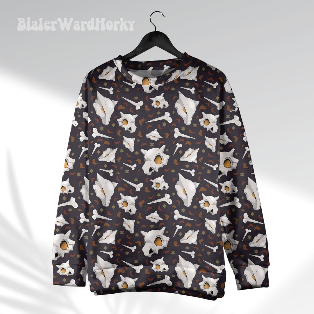 Marowak Mask Sweatshirt Ground Type Shirt Cubone Hoodie Aloha Shirt ...