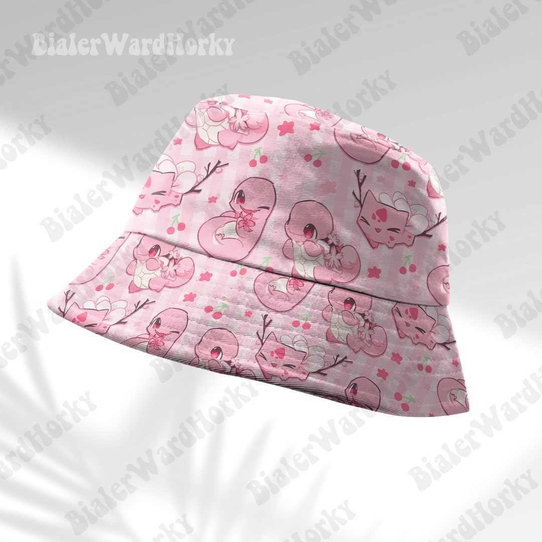 Gen 1 Starter Sakura Bucket Hat Aloha Flower Bucket Charmander ...