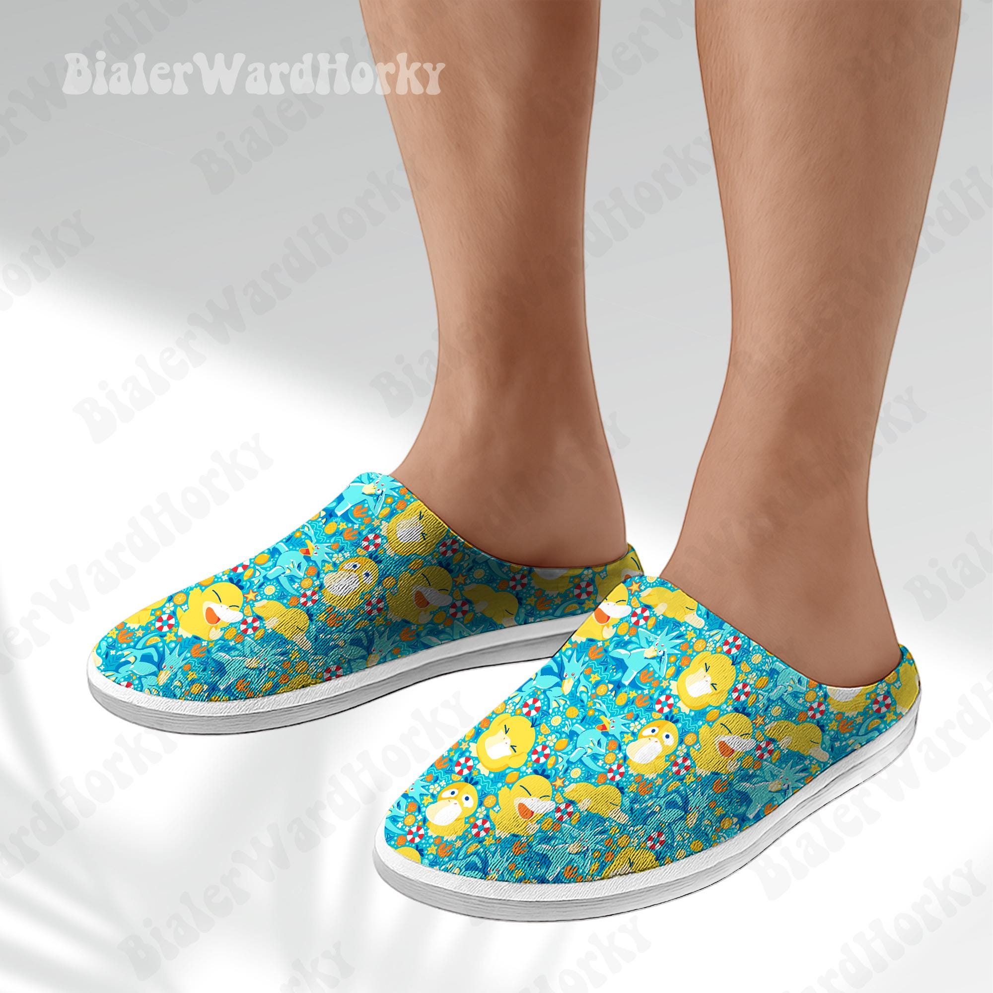 Psyduck Evolution Slippers - Golduck Anime House Shoes - Summer Vibes ...