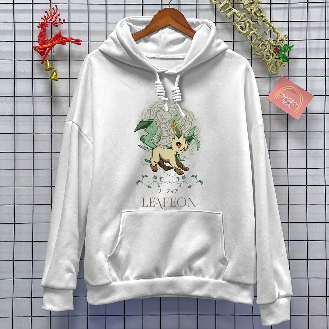 Leafeon Cute Hoodie Shirt Funny Shirt Graphic Tee Anime Manga Hoodie ...