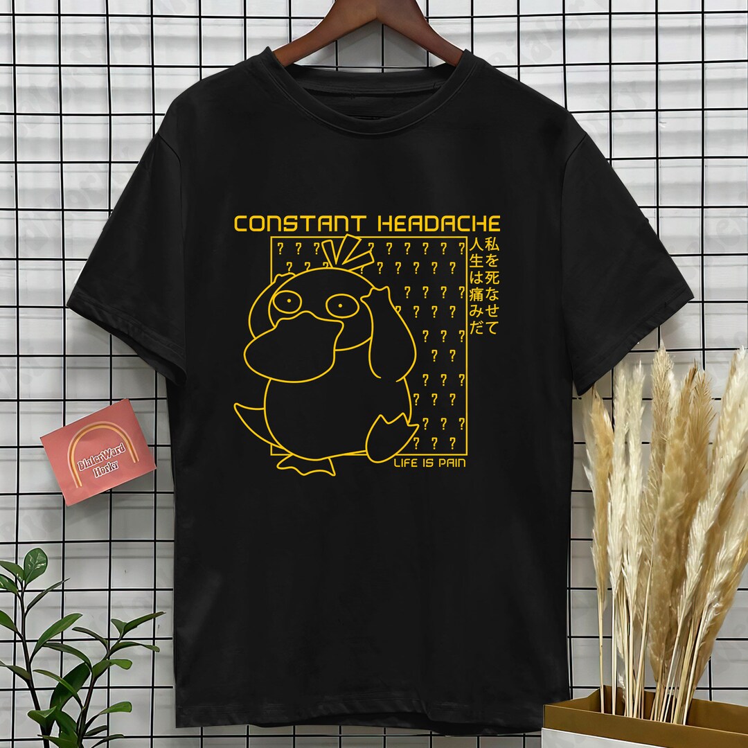 Psyduck Unisex T-shirt Graphic Tee Funny Shirt Japanese Anime Shirt ...
