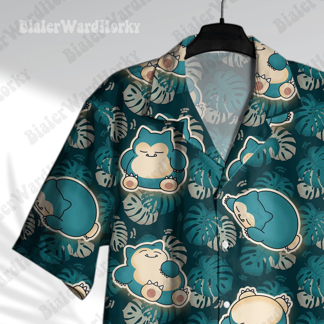 Snore Lax Character Hawaii Hawaiian Shirt - Palm Tree Anime Manga Shirt ...