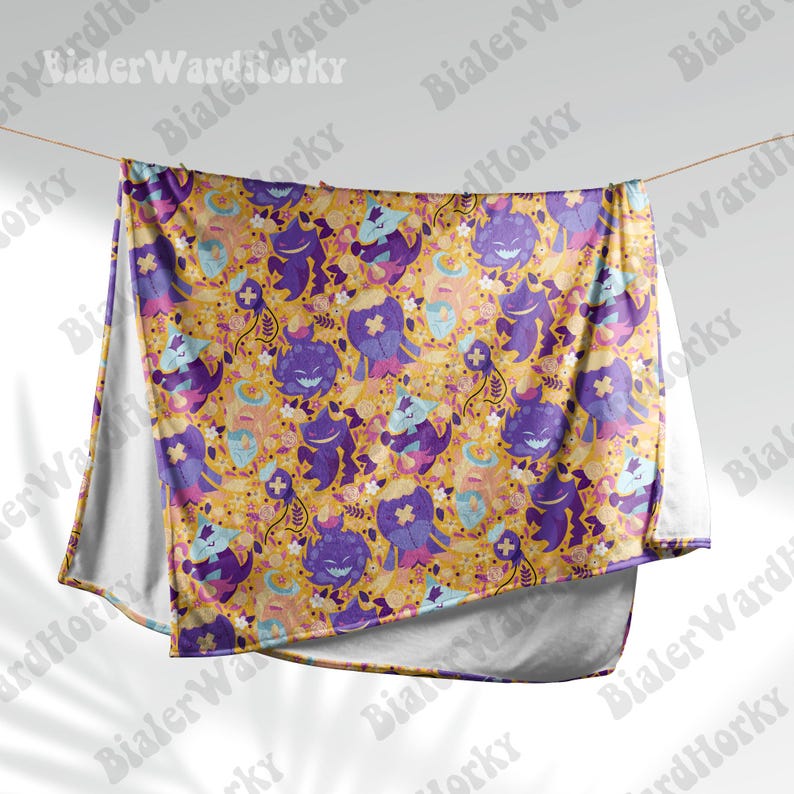 Ghost Anime Blanket Alolan Marowak, Banette, Spiritomb, Drifloon ...