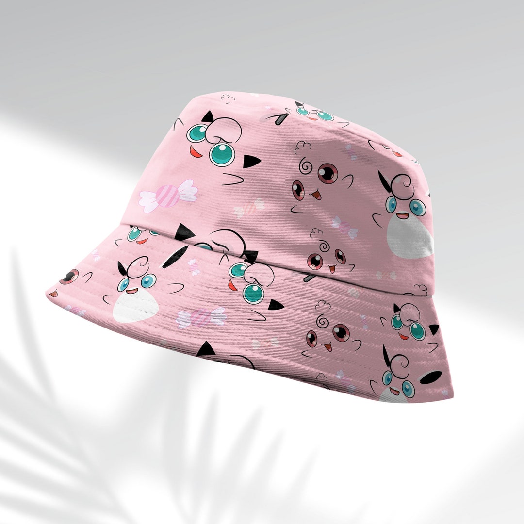 Jigglypuff Cute Bucket Hat Funny Hat Fairy Type Shirt Sweet Hat Anime ...