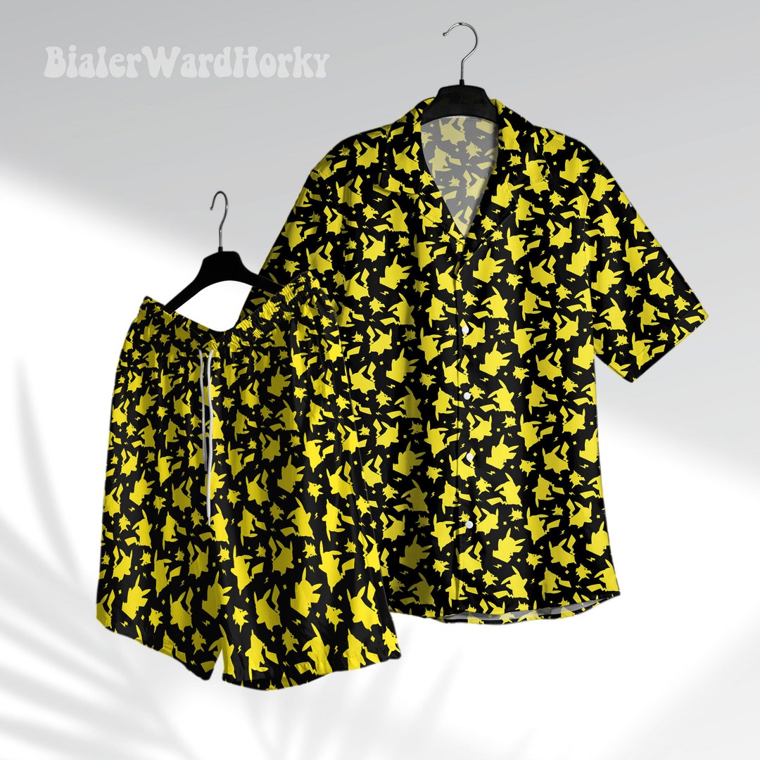 Adorable Electric Pikachu Hawaii Shirt Aloha Shirt Beach Shirt Anime ...