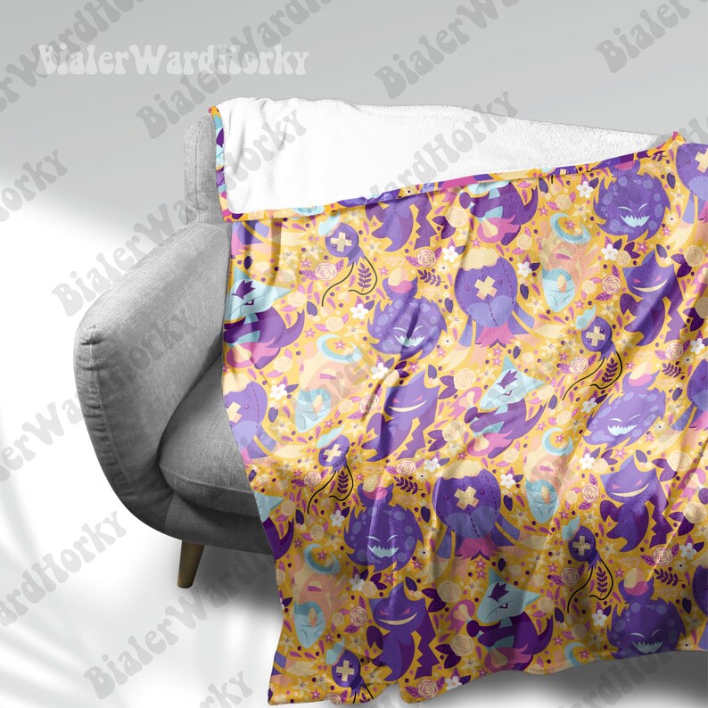 Ghost Anime Blanket Alolan Marowak, Banette, Spiritomb, Drifloon ...