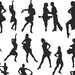 Latin Dance Silhouette SVG Clipart Single Pages Printable Digital ...