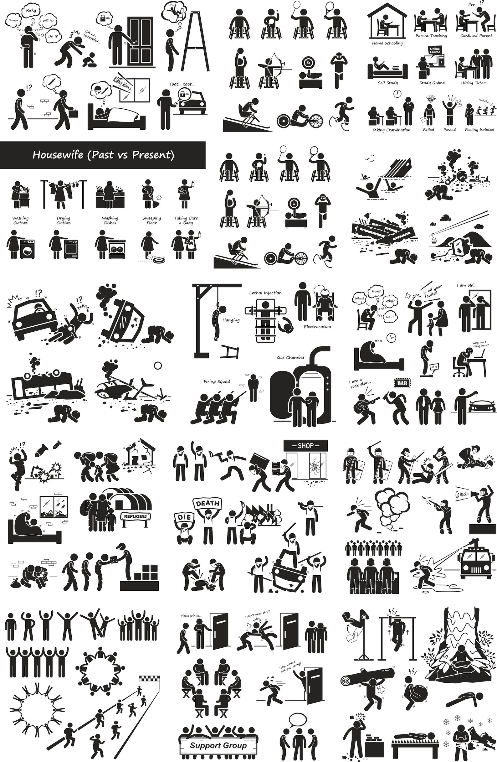 Pictogram SVG Clipart Single Pages Printable Digital Sublimation ...