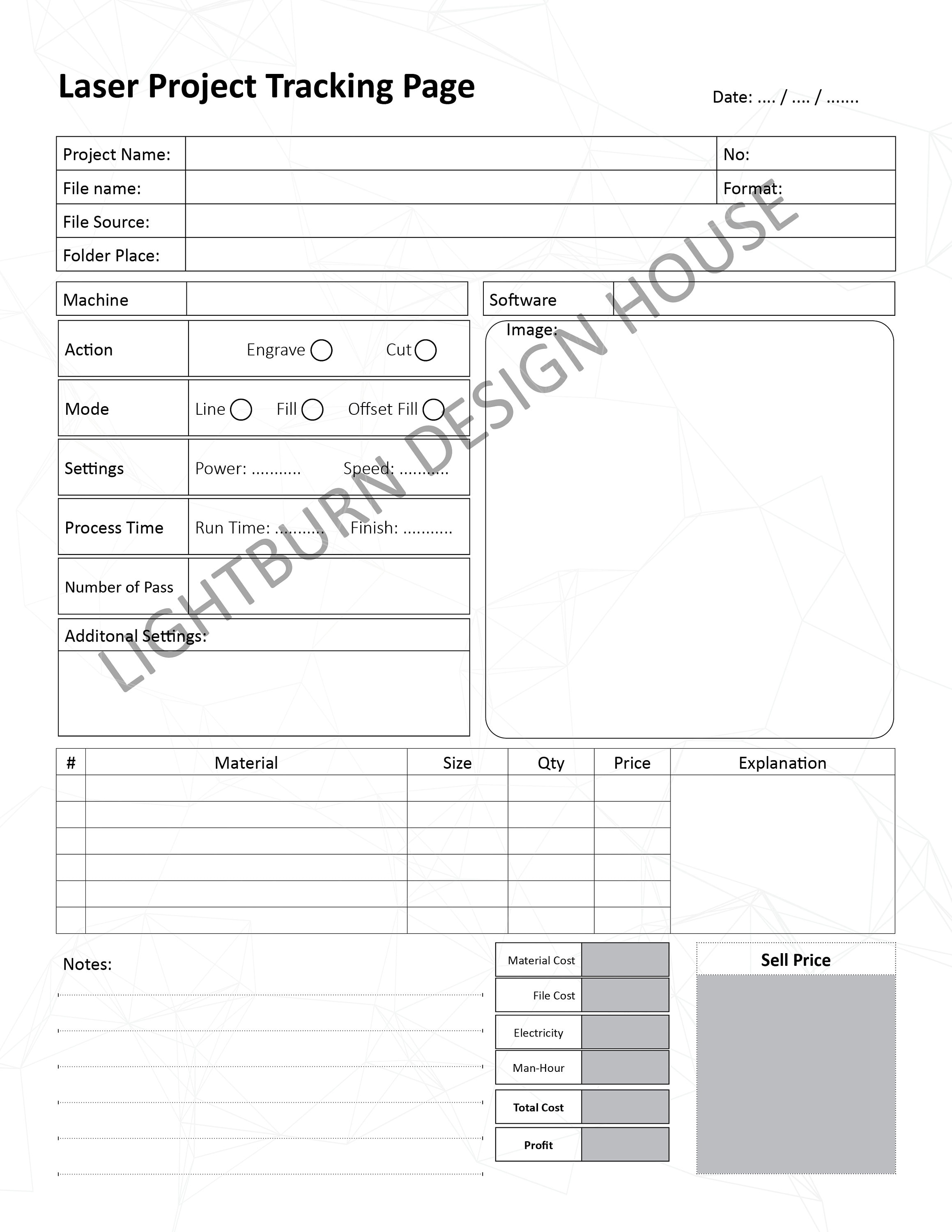 Laser Projects Logbook: 365 Page Printable Template (PDF, Excel) - Etsy