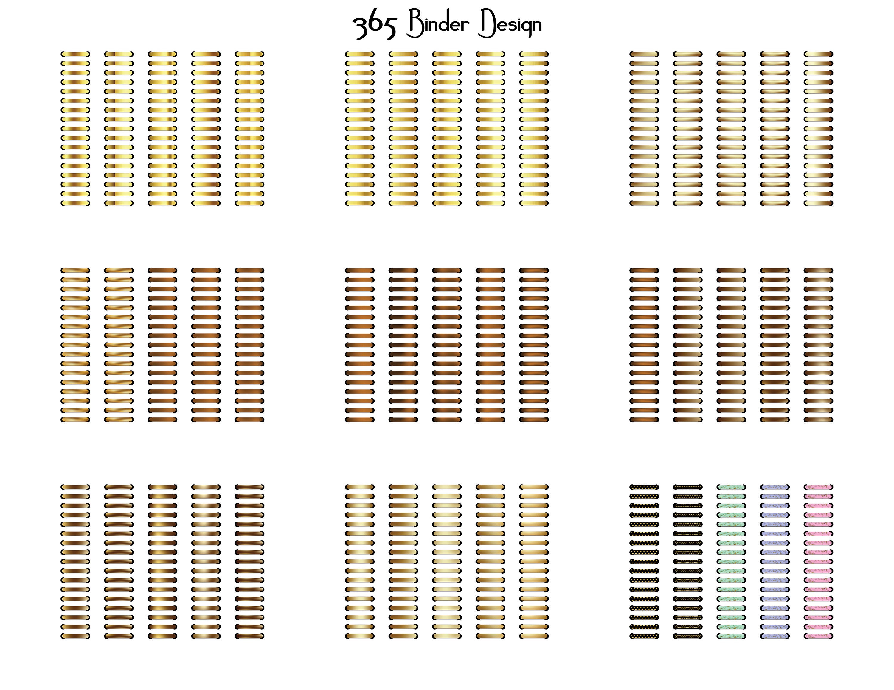 365 Digital Binder Ring Bundle for Planners Gold, Silver, Rose Gold ...