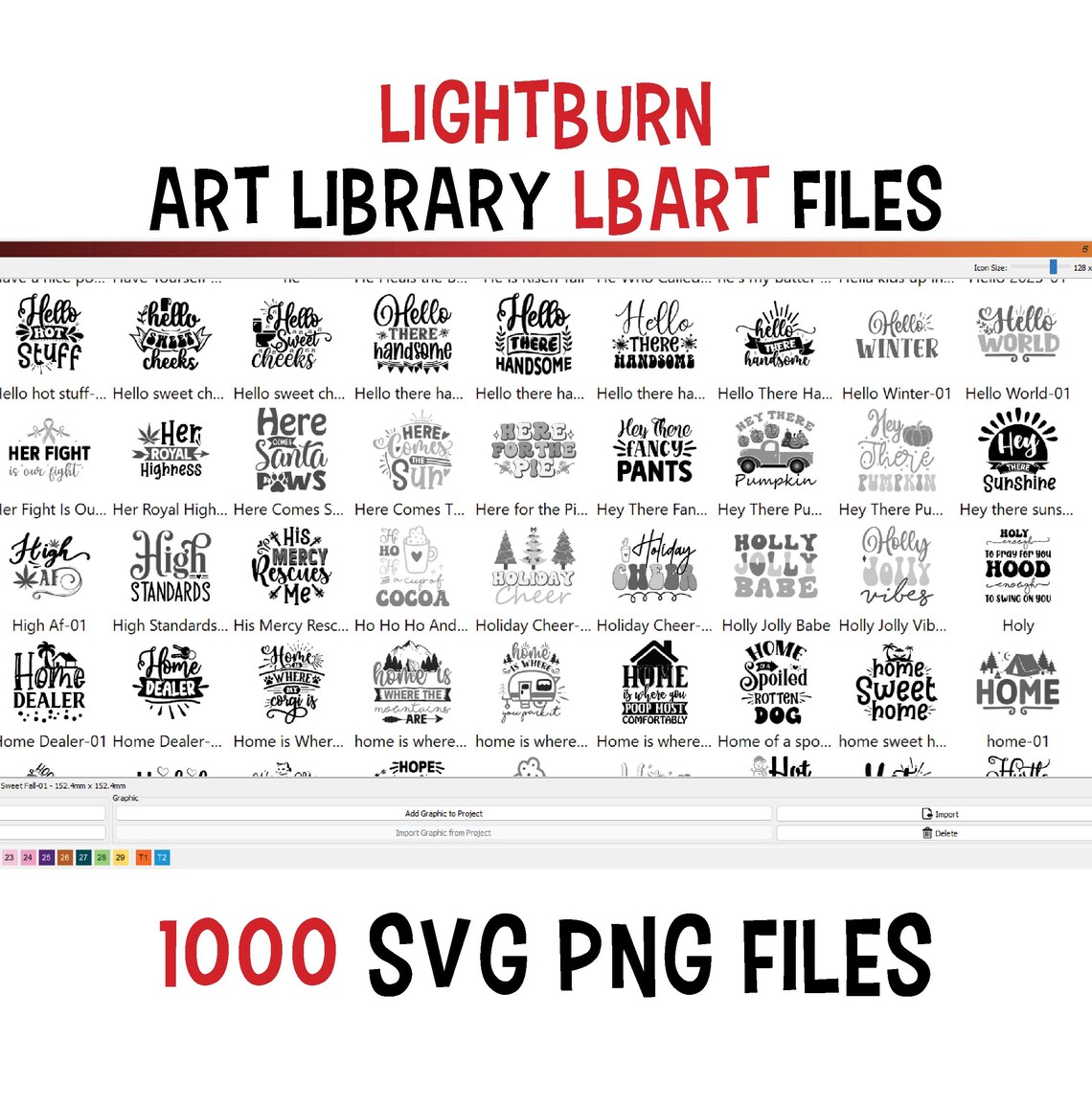 1000+ Quote SVG PNG LBART Bundle, Lightburn Art Library for Laser ...